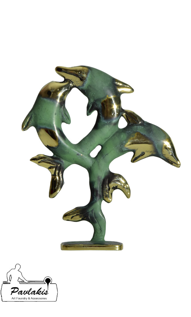 Statue Base with 3 Dolphins